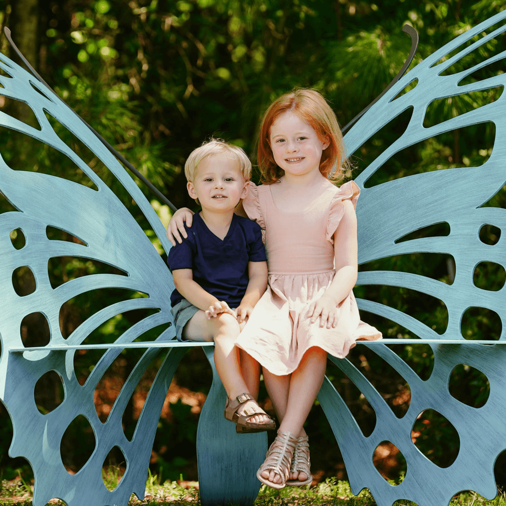 Butterfly Bench - Metal Garden Benches - Cricket Forge