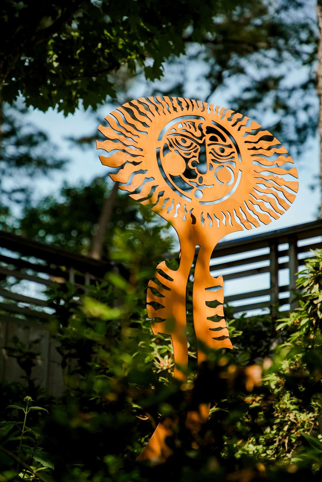 Sun Totem Statue - Metal Art Sculpture - Cricket Forge