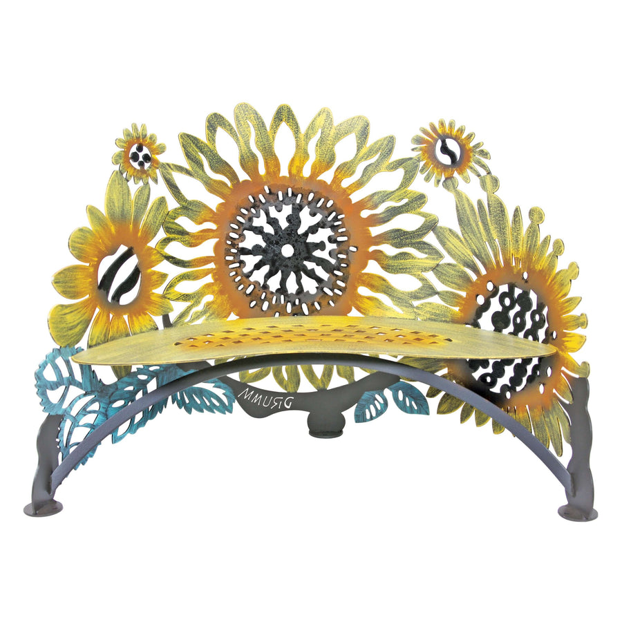 Sunflower Bench - Outdoor Metal Garden Benches – Cricket Forge